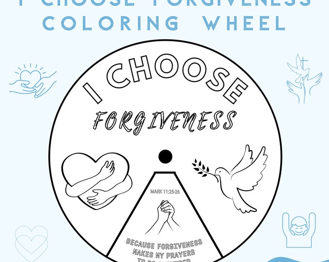 Preschool Sunday School Coloring Wheel, Printable Scripture Bible ...