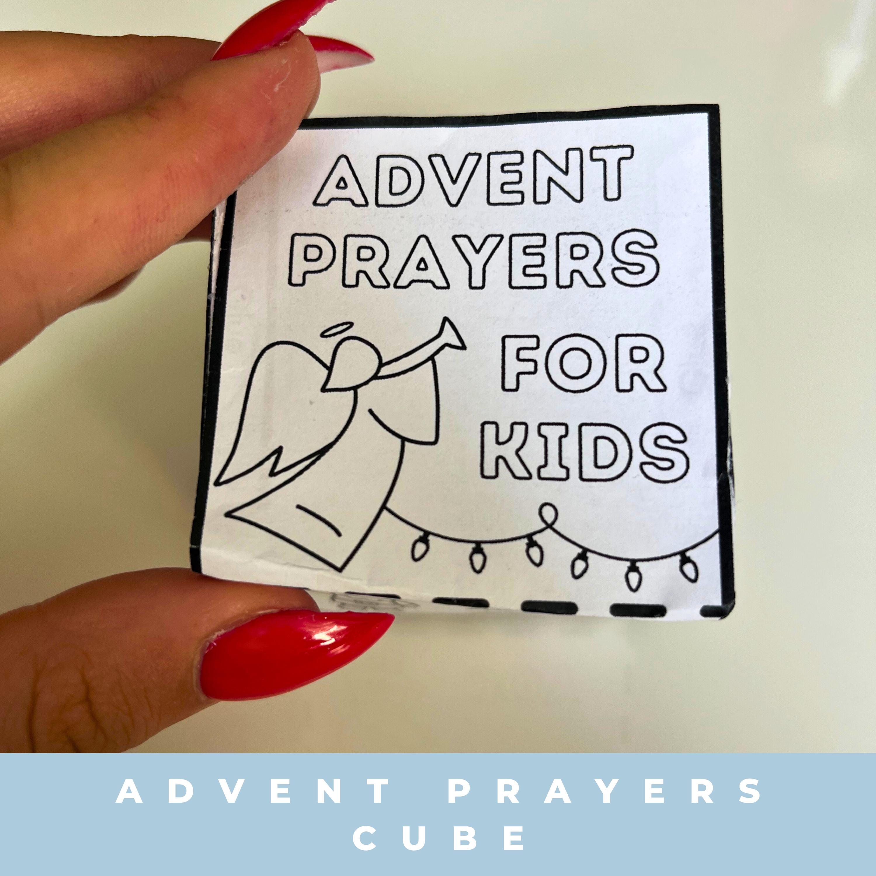Advent Prayers Coloring Cube for Kids, Printable Christmas Activity ...