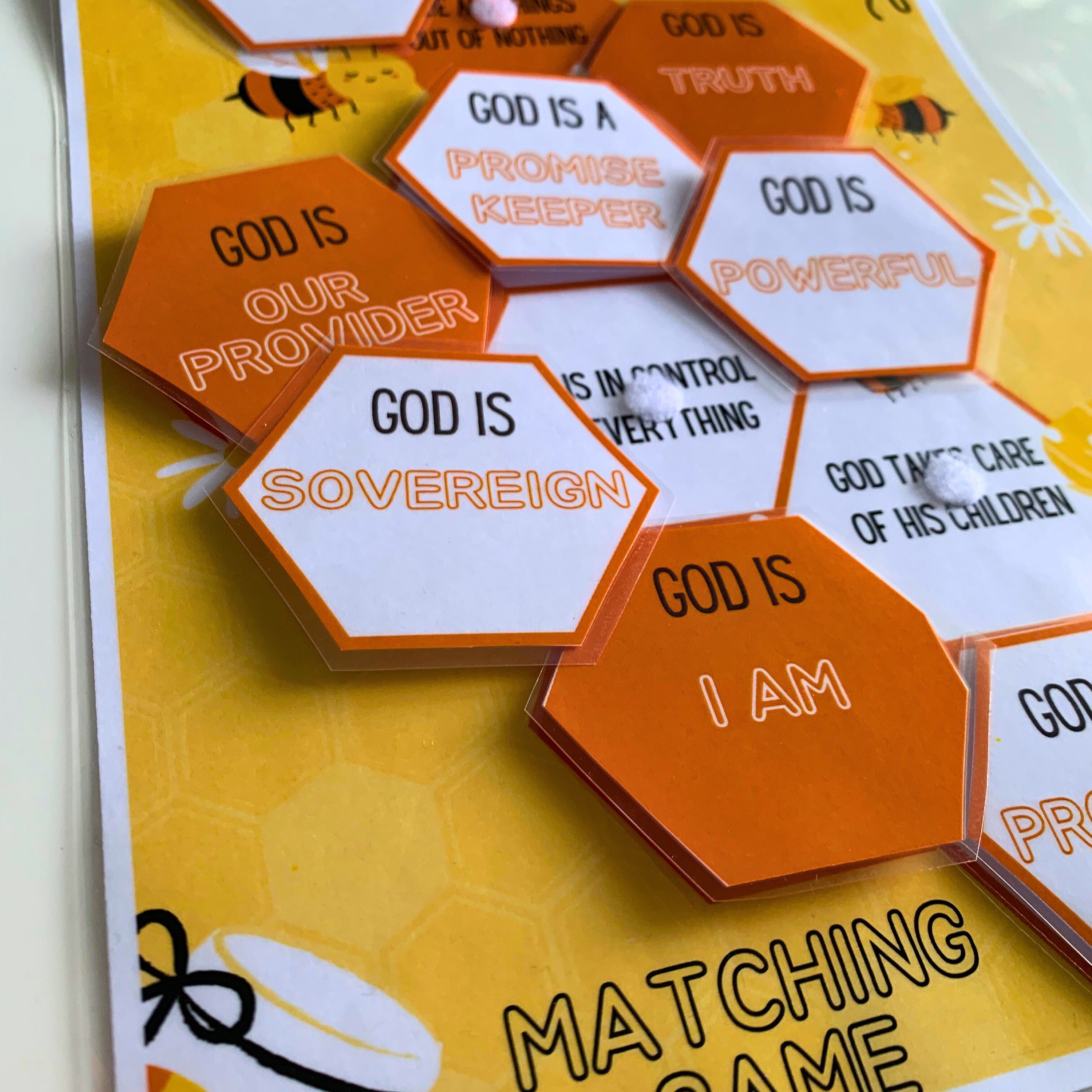 Attributes of God Printable Matching Cards, Sunday School Activity ...