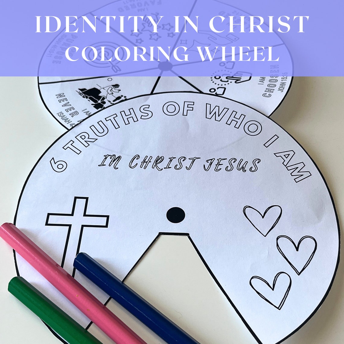 Identity in Christ Coloring Wheel, Printable Sunday School Lesson ...