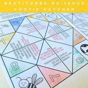 Beatitudes of Jesus Cootie Catcher Sunday School Bible Activity ...
