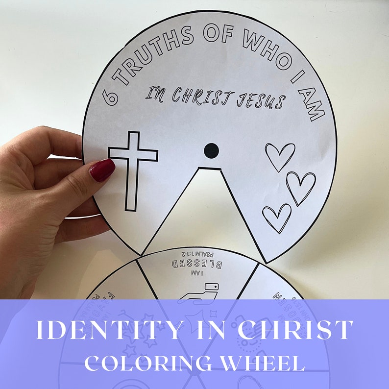 Identity in Christ Coloring Wheel, Printable Sunday School Lesson ...