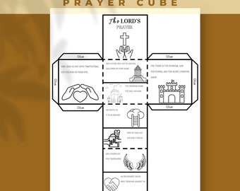 Printable Prayer Cube for Kids, Bible Coloring Page Learning Sheet ...