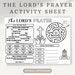 The Lord's Prayer Activity Sheet, Bible Story Activity Placemat, Bible ...