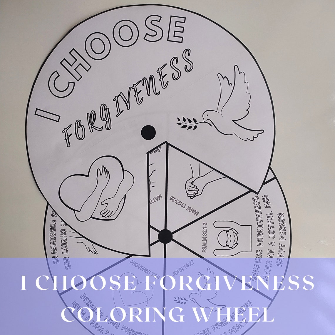 I Choose Forgiveness Coloring Wheel, Printable Sunday School Lesson ...