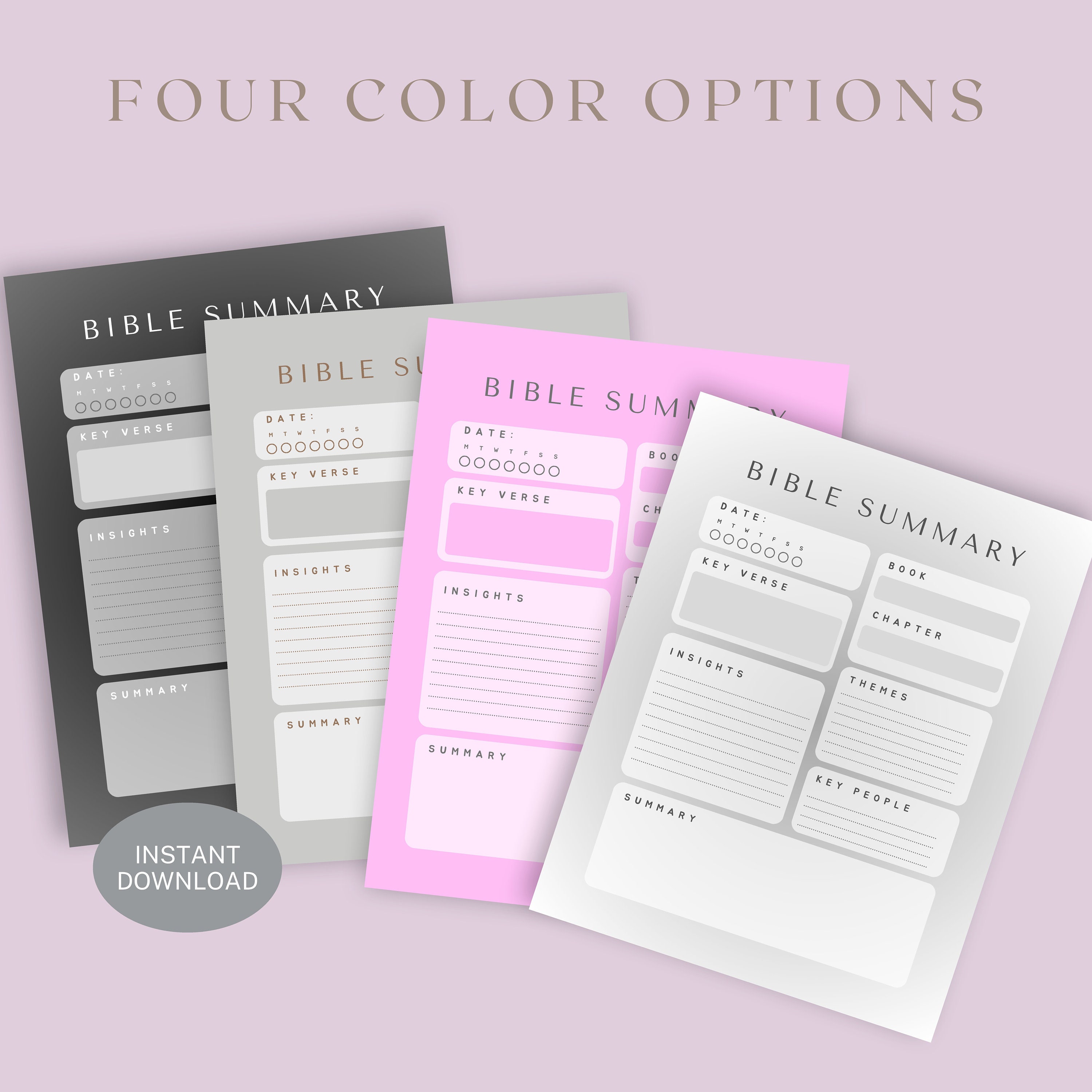 Digital Bible Study Bundle, Printable Bible Study Worksheet, Guided ...