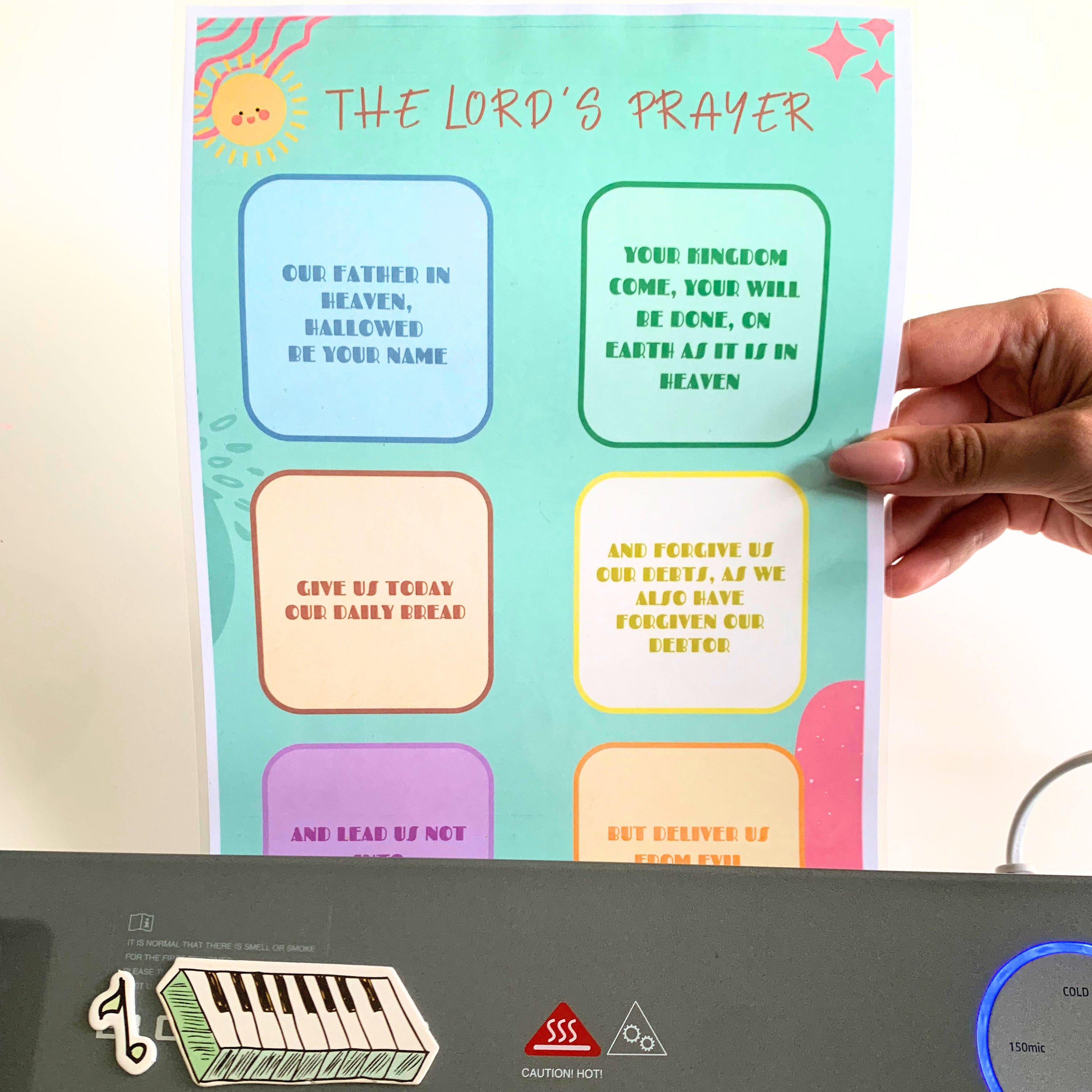The Lord's Prayer Bible Verse Sunday School Activity, the Lord's Prayer ...