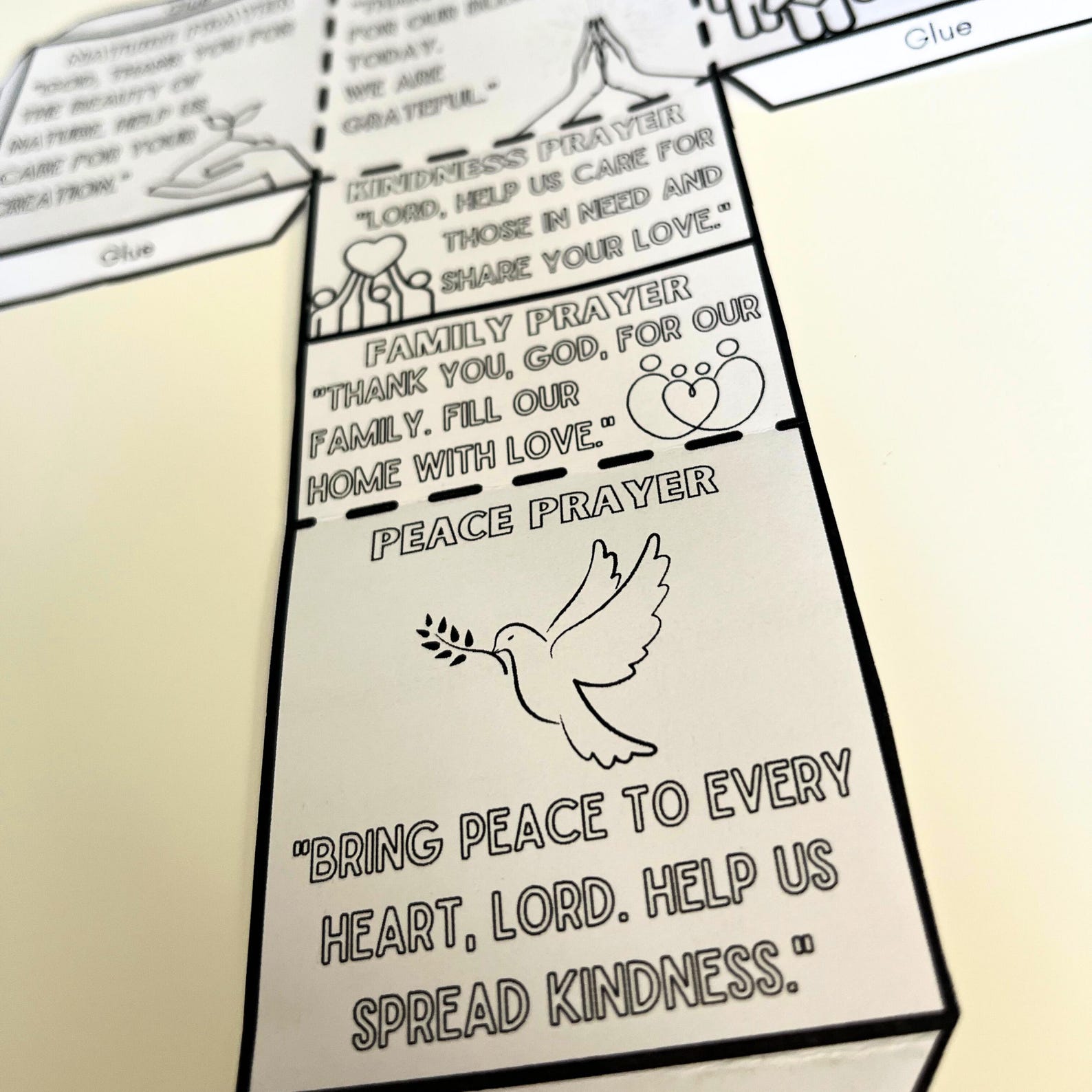 Pumpkin Prayer Coloring Cube for Kids,christian Fall Craft,printable ...