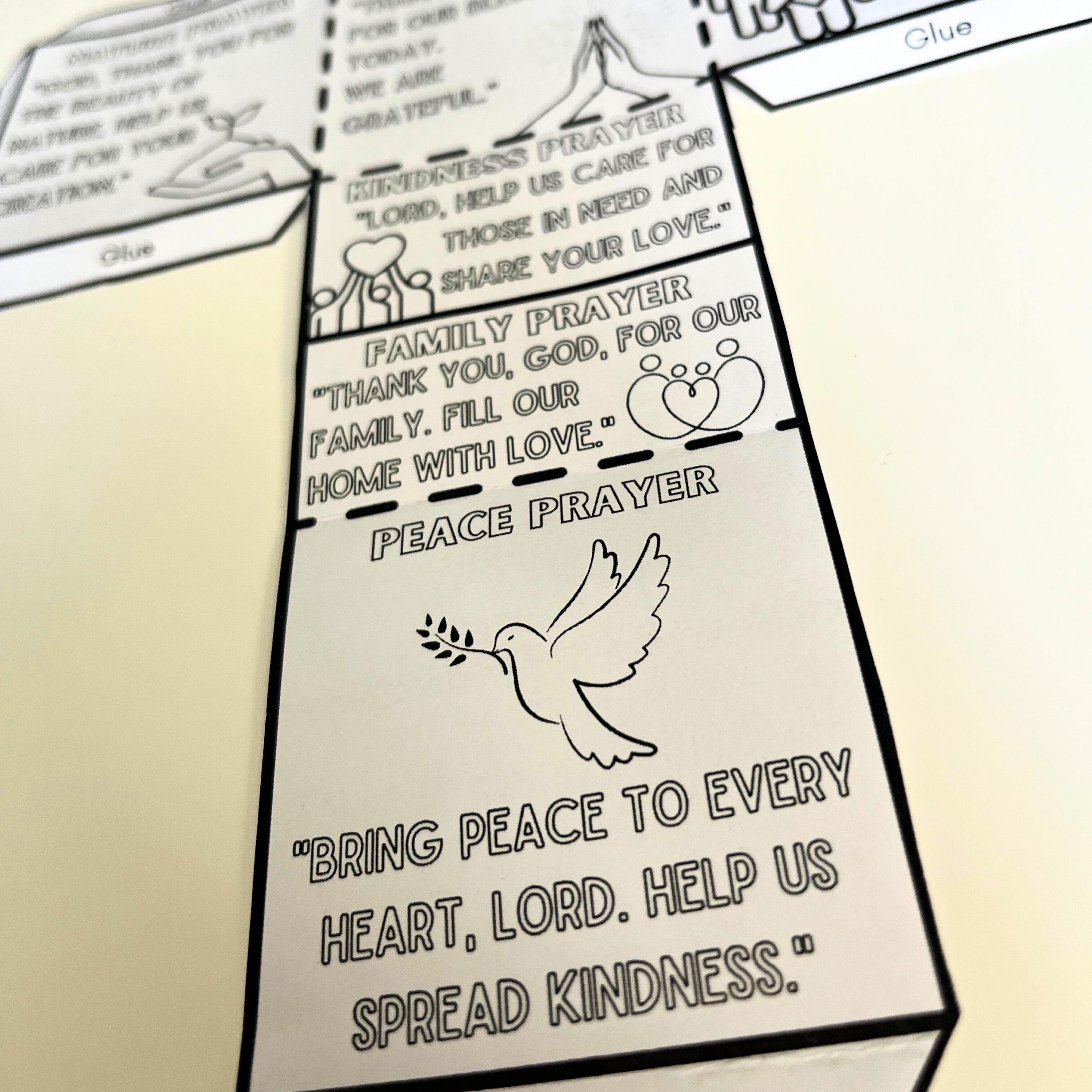 Pumpkin Prayer Coloring Cube for Kids,christian Fall Craft,printable ...