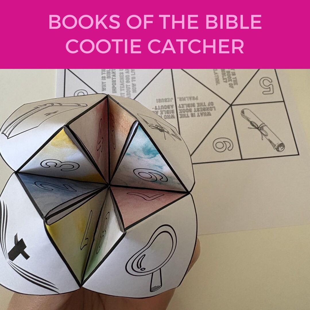 Books of the Bible Cootie Catcher | Christian Printable for Kids ...