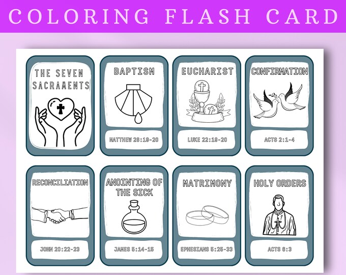 The Seven Sacraments Mini Book, Sunday School Craft, Church Kids ...