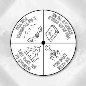 Father's Day Coloring Wheel, Printable Sunday School Lesson, Christian ...