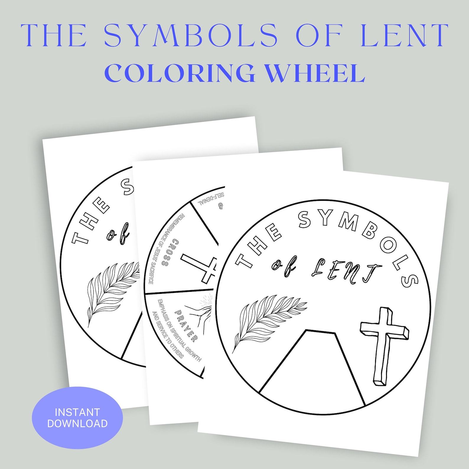 The Symbols of Lent Coloring Wheel, Printable Sunday School Lesson ...