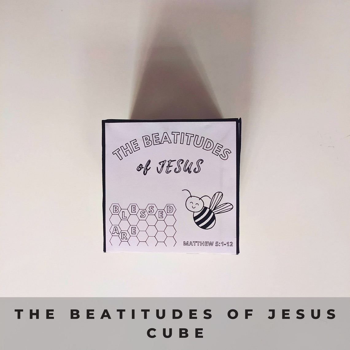 The Beatitudes of Jesus Coloring Cube, Bible Verse Sunday School ...