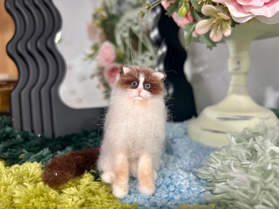 Custom Pet Portrait Felted Catcustom Wool Felting Cat Portraitchristmas ...
