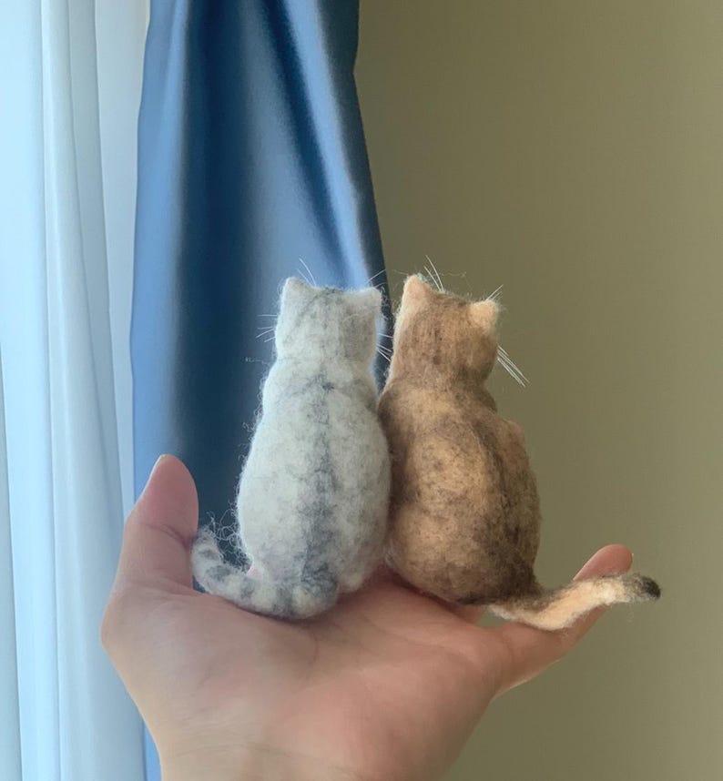 Custom Felt Pet Portraits,custom Needle Felted Pets,felt Cats,wakuneco ...