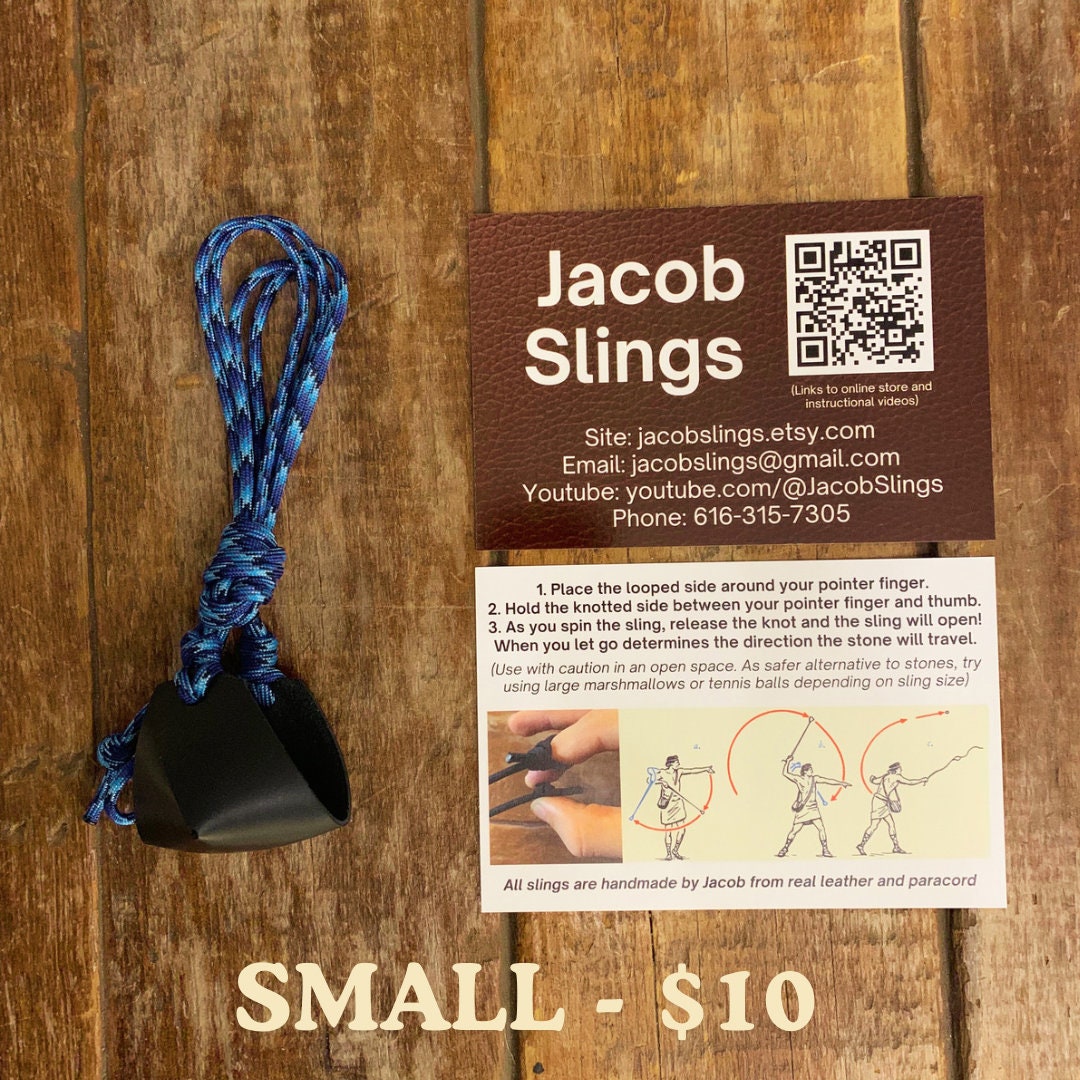 Shepherd Sling SMALL leather & Paracord Slingshot - Etsy