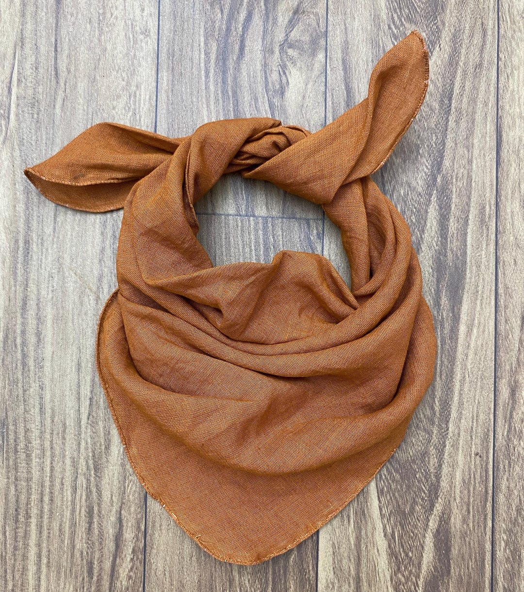 Terracotta Linen Bandana: Unisex Headband, Neckerchief - Etsy