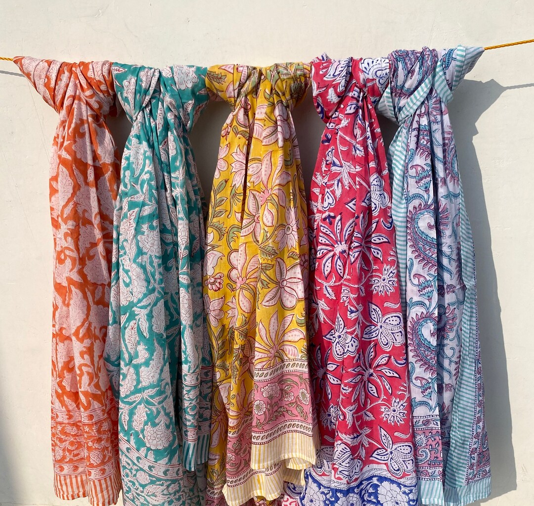 Lightweight Floral Print Sarong Pario Women Beach Bikini Cover up 100% ...