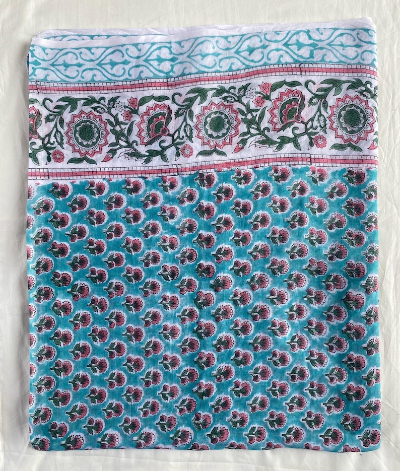 Hand Block Print Cotton Sarong: Colorful Beach Wrap Pareo - Etsy