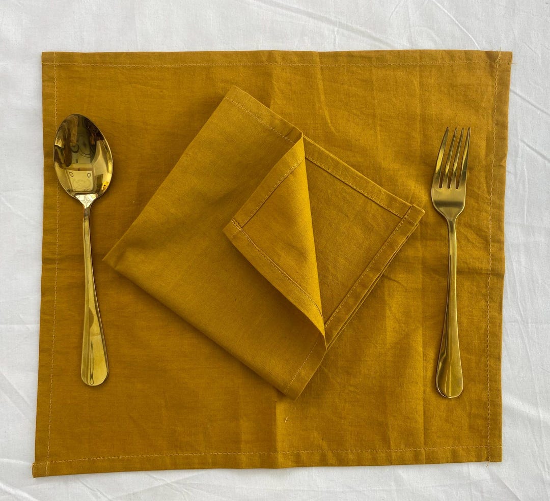 50 Pack Mustard Yellow Color Napkins, Perfect for Wedding Napkins ...