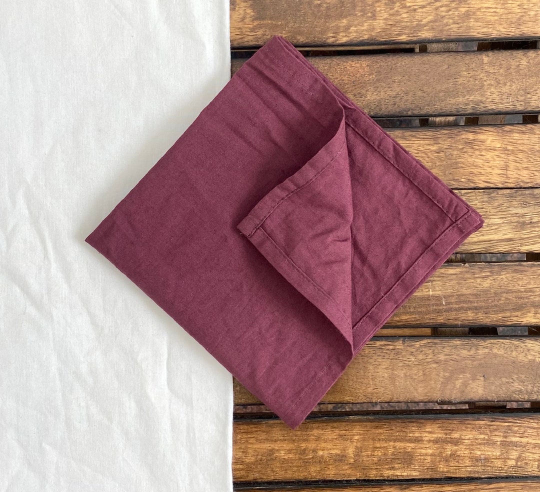Plum Cotton Napkin Solid Color Cloth Dinner Napkin Reusable Table ...