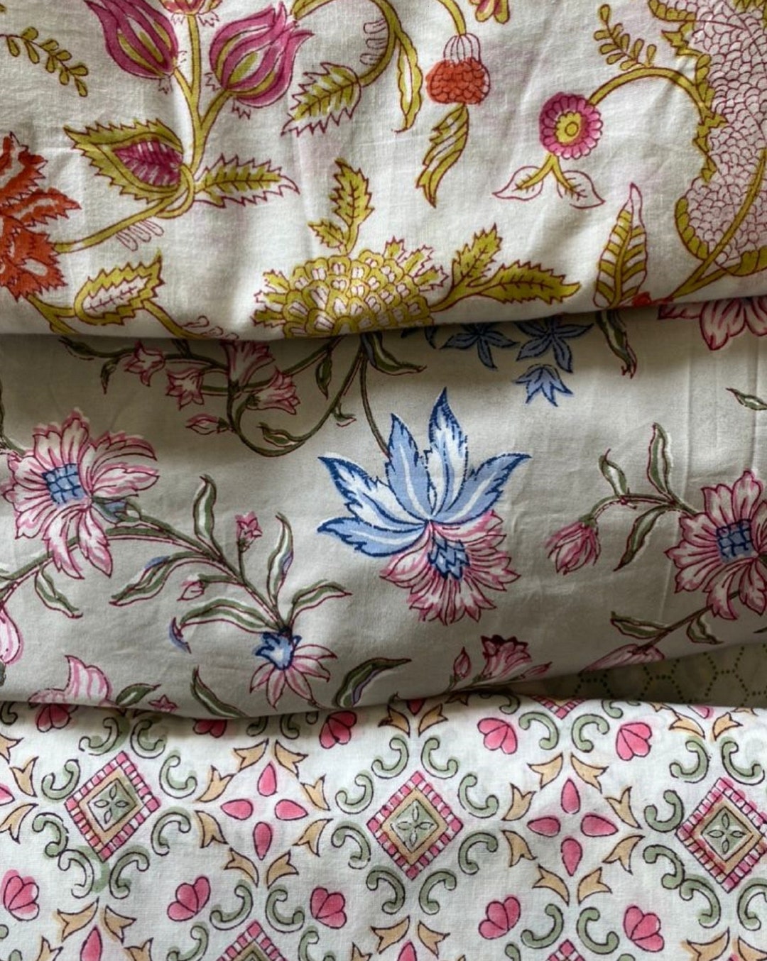 Beautiful Hand Block Printed Fabric Cotton Fabric Indian Fabric, Fabric ...