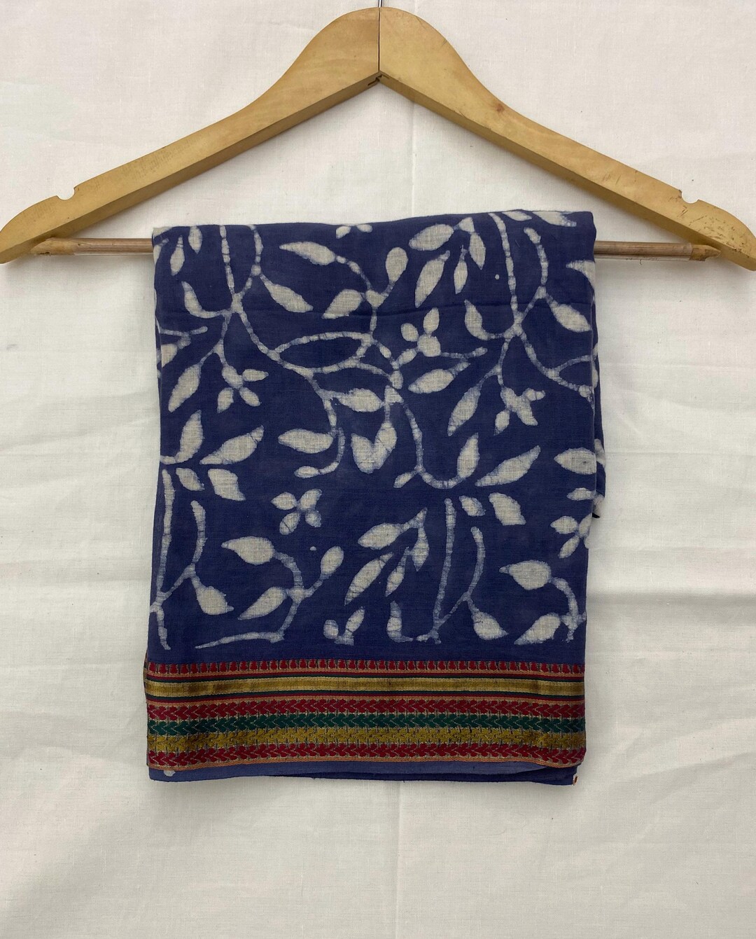 Hand Block Printed Blue Sarong Beach Wrap, Indian Hand Block Print ...