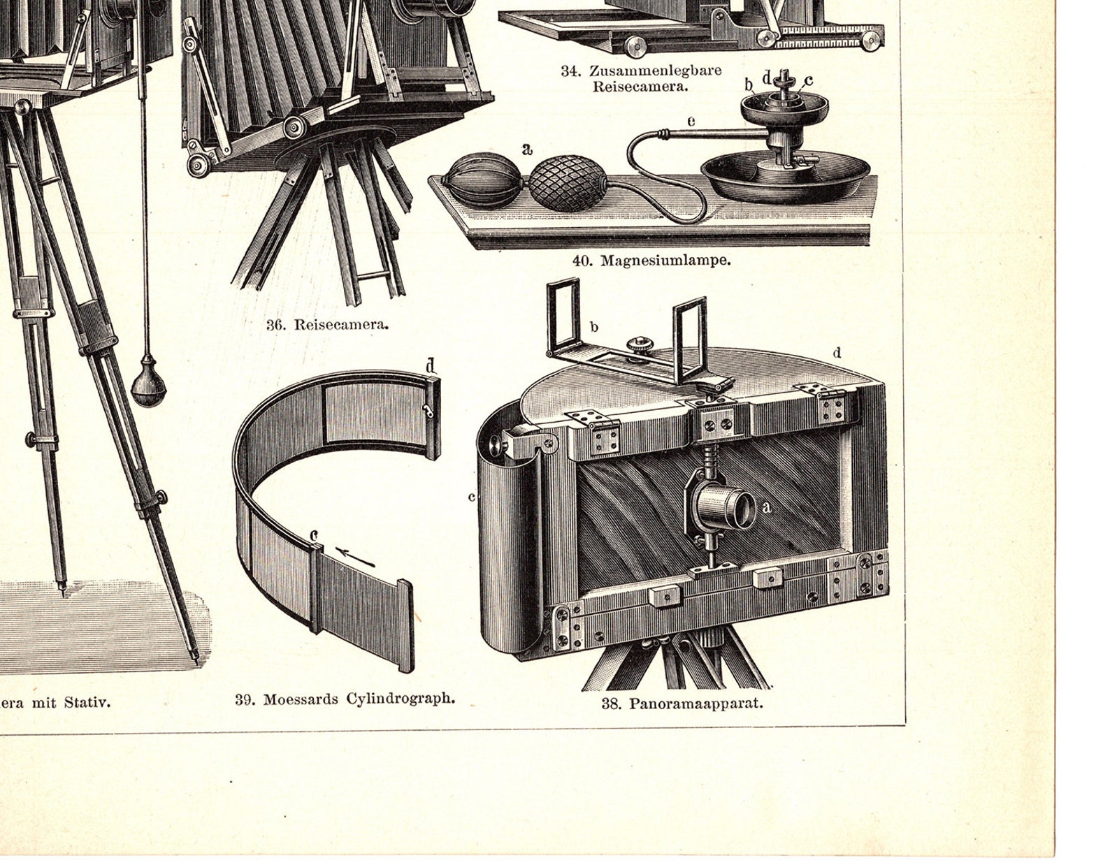 Original 1894 Antique Colour Lithography Print of the Photographic ...