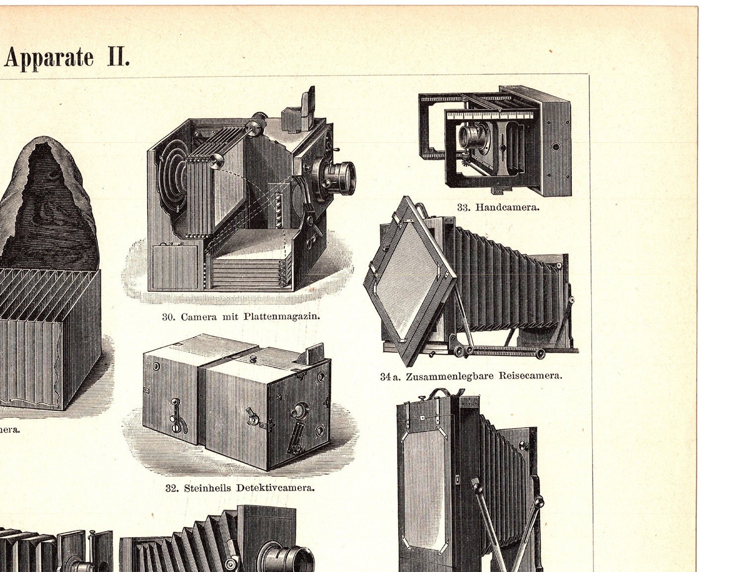 Original 1894 Antique Colour Lithography Print of the Photographic ...