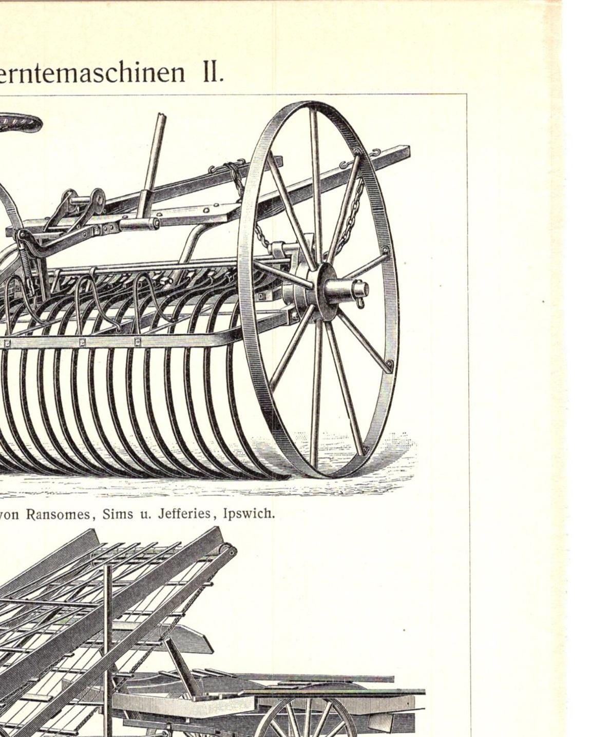 Original 1905 Antique Lithography Print of Different Types of Plows ...