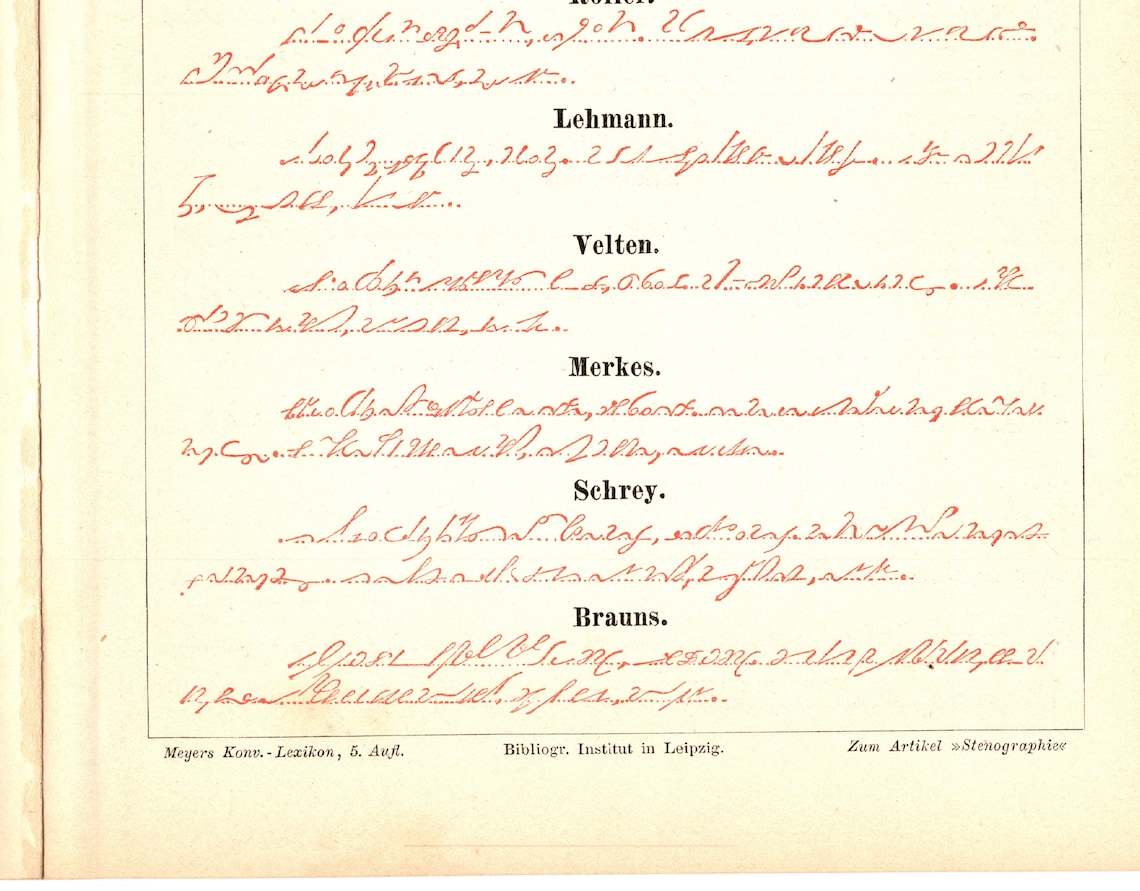 Original 1897 Antique Lithography Print of the Use of Stenography ...