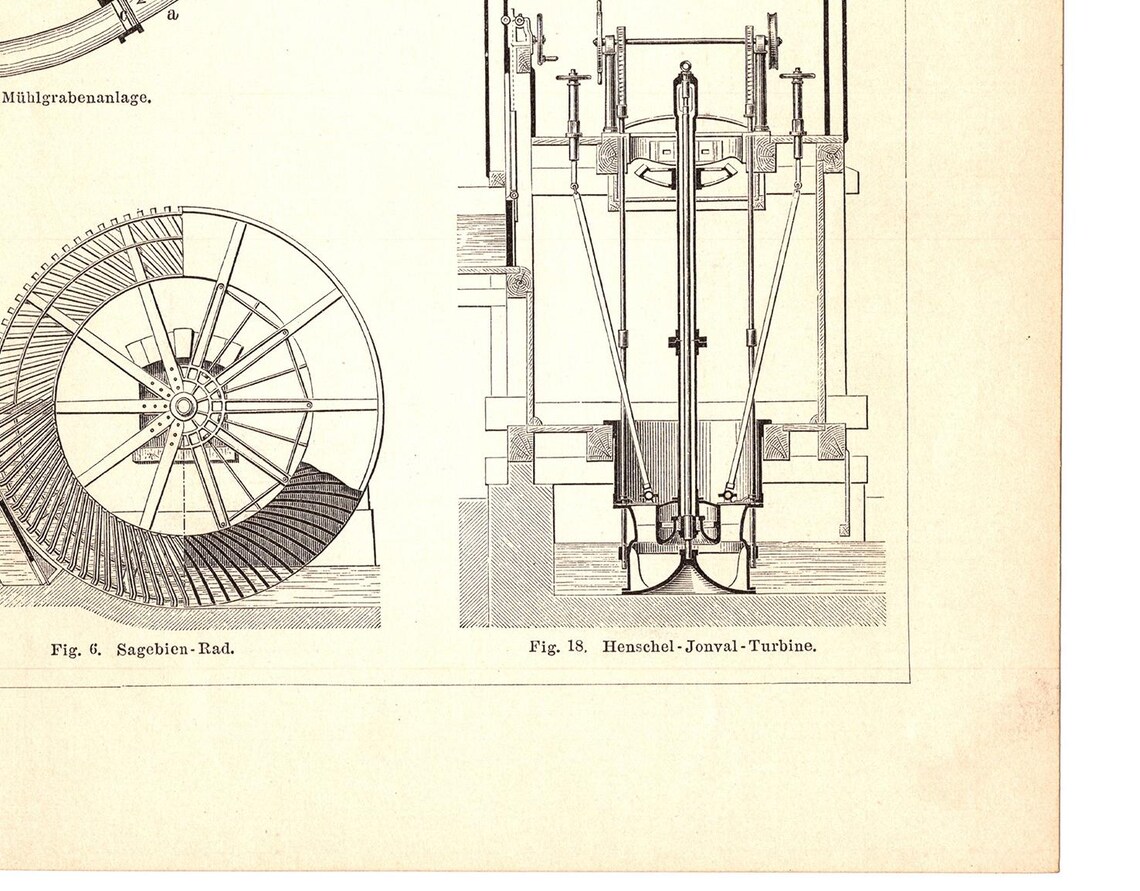 Original 1888 Antique Colour Lithography Print of the Paddlewheel ...