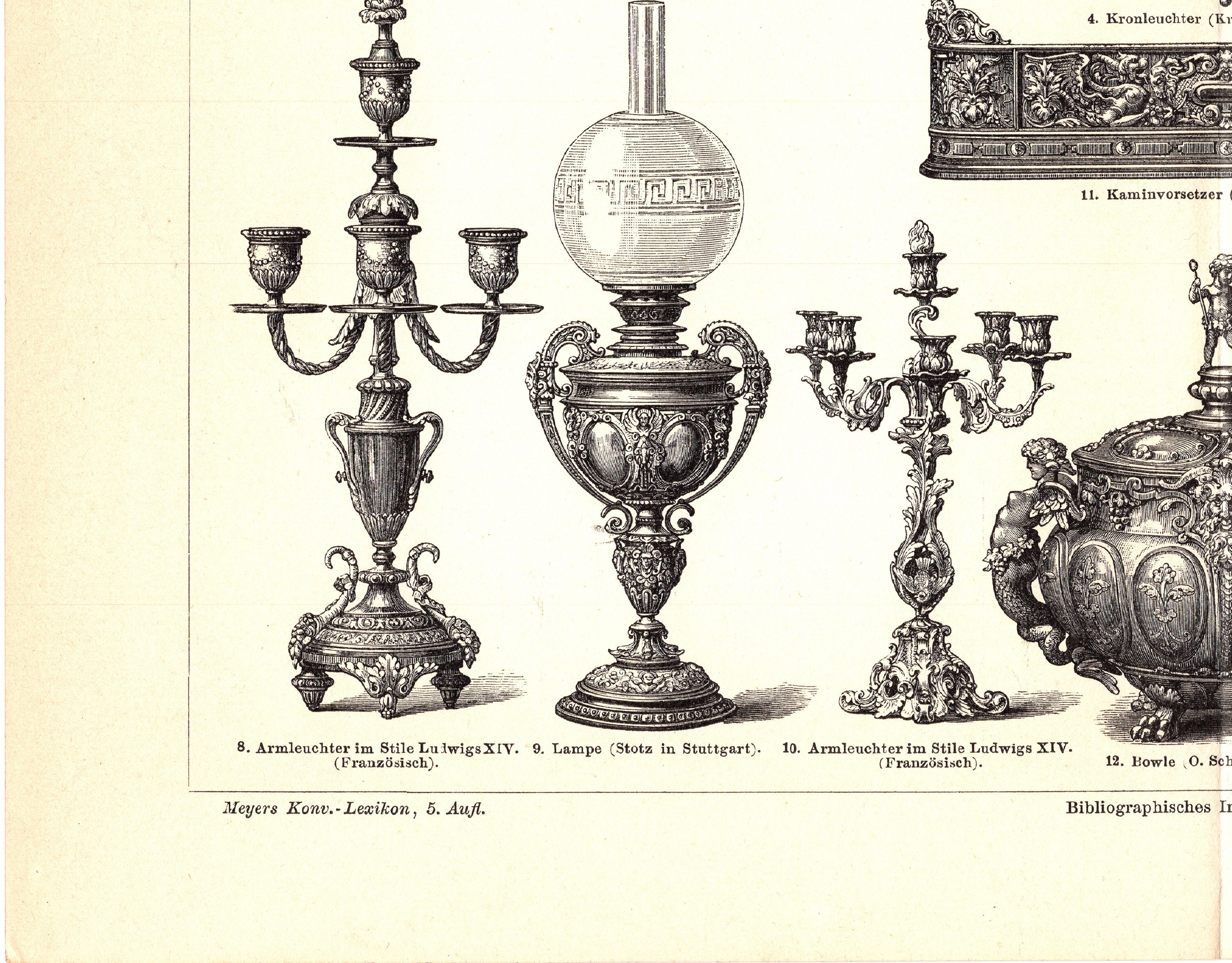 Original 1893 Antique Lithography Print of Different Types of Vintage ...