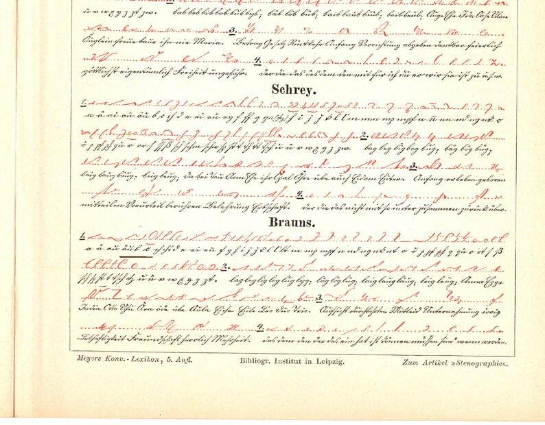 Original 1897 Antique Lithography Print of the Use of Stenography ...
