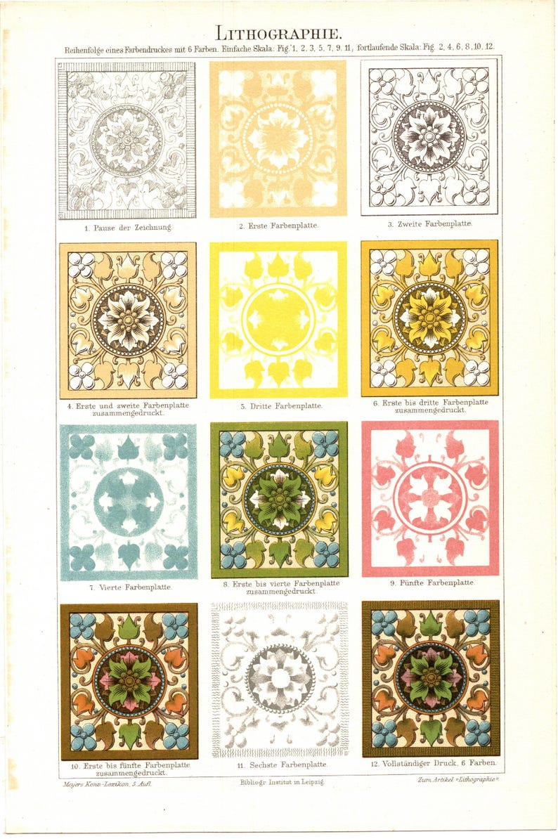 Original 1894 Antique Colour Lithography Print Chromatic Polarization ...