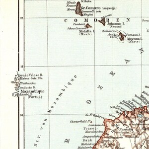 Original 1897 Antique Colour Lithography Print Map Republic of ...