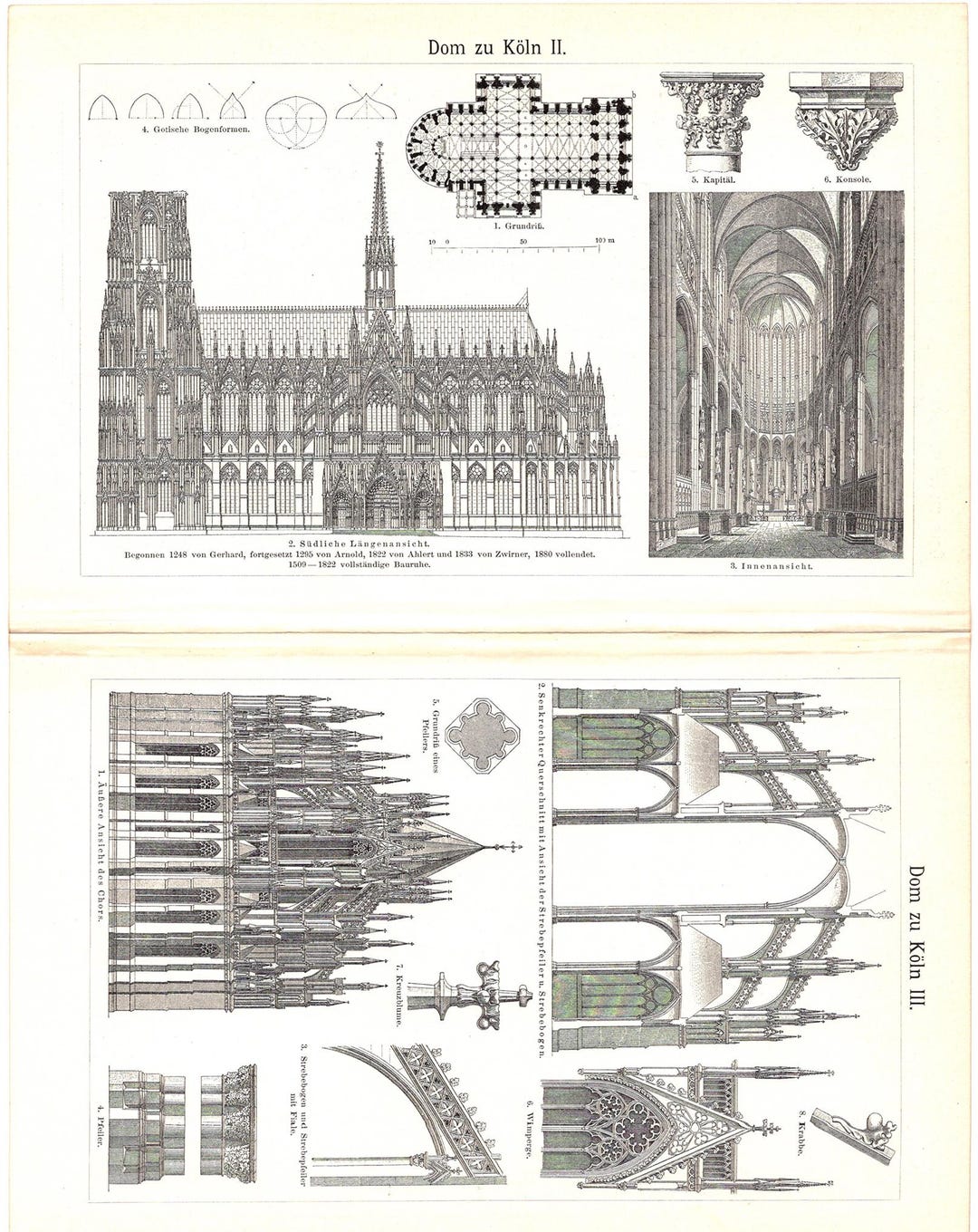 Original 1896 Antique Lithography Print of Different Buildings of the ...