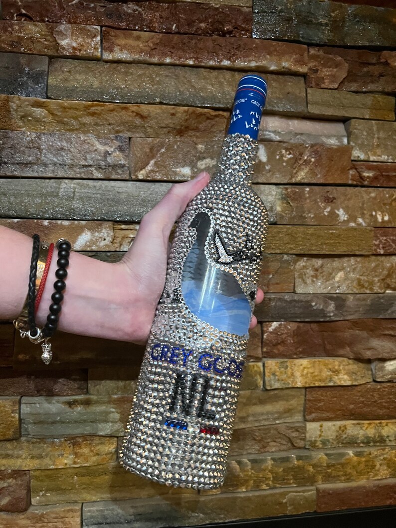 Custom Stud & Crystal Bottle With Initials or Name - Etsy