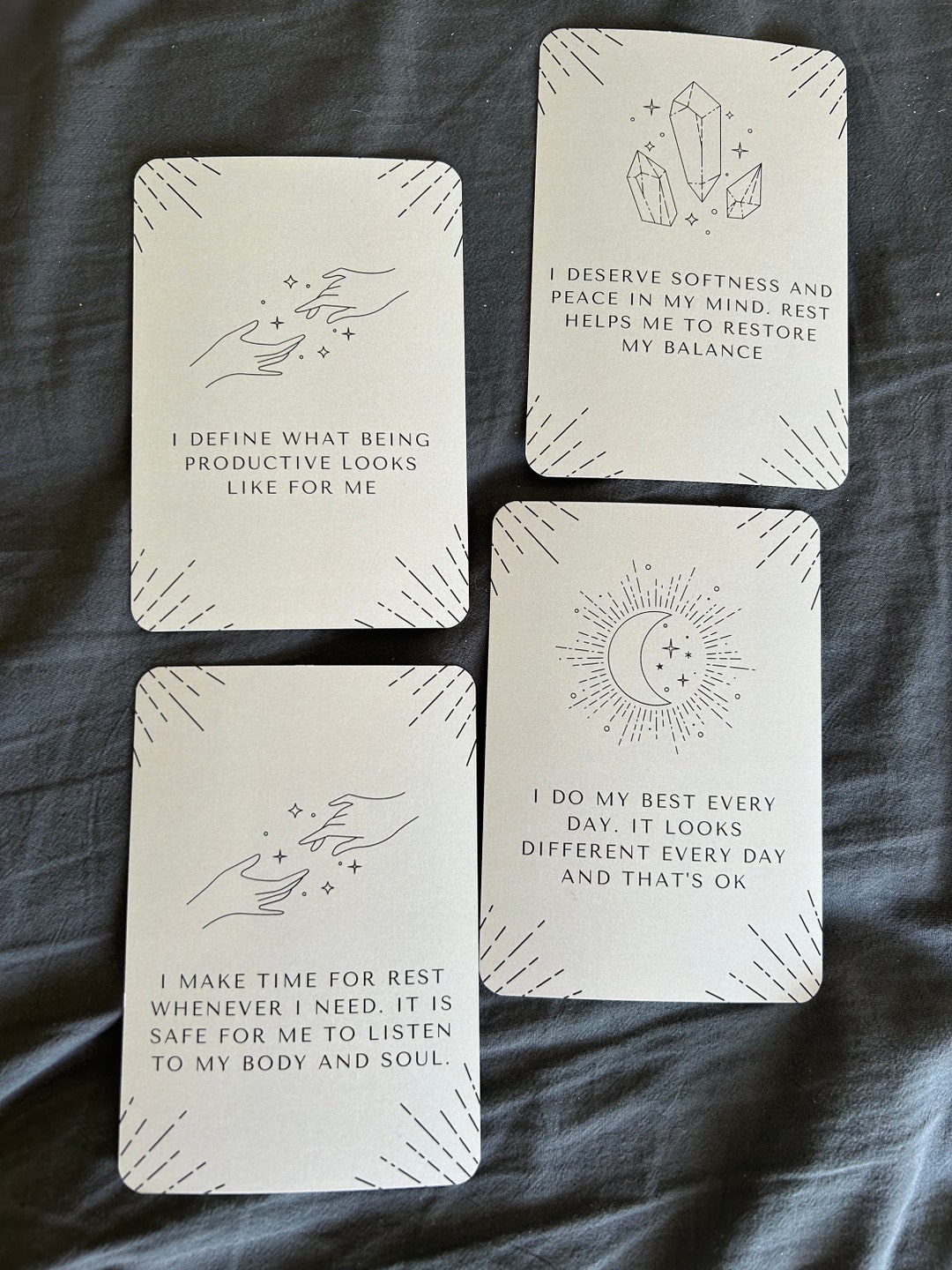 Allowing Rest Affirmation Cards - Etsy