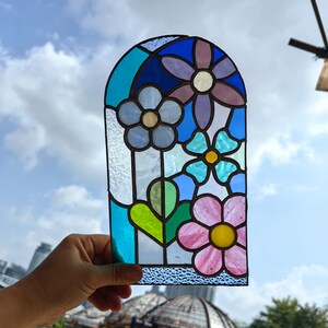 Spring Garden Stained Glass Pattern: Sunrise Suncatcher (PDF, SVG, PNG ...