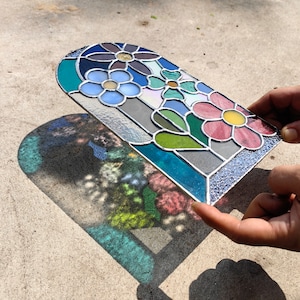 Spring Garden Stained Glass Pattern: Sunrise Suncatcher (PDF, SVG, PNG ...