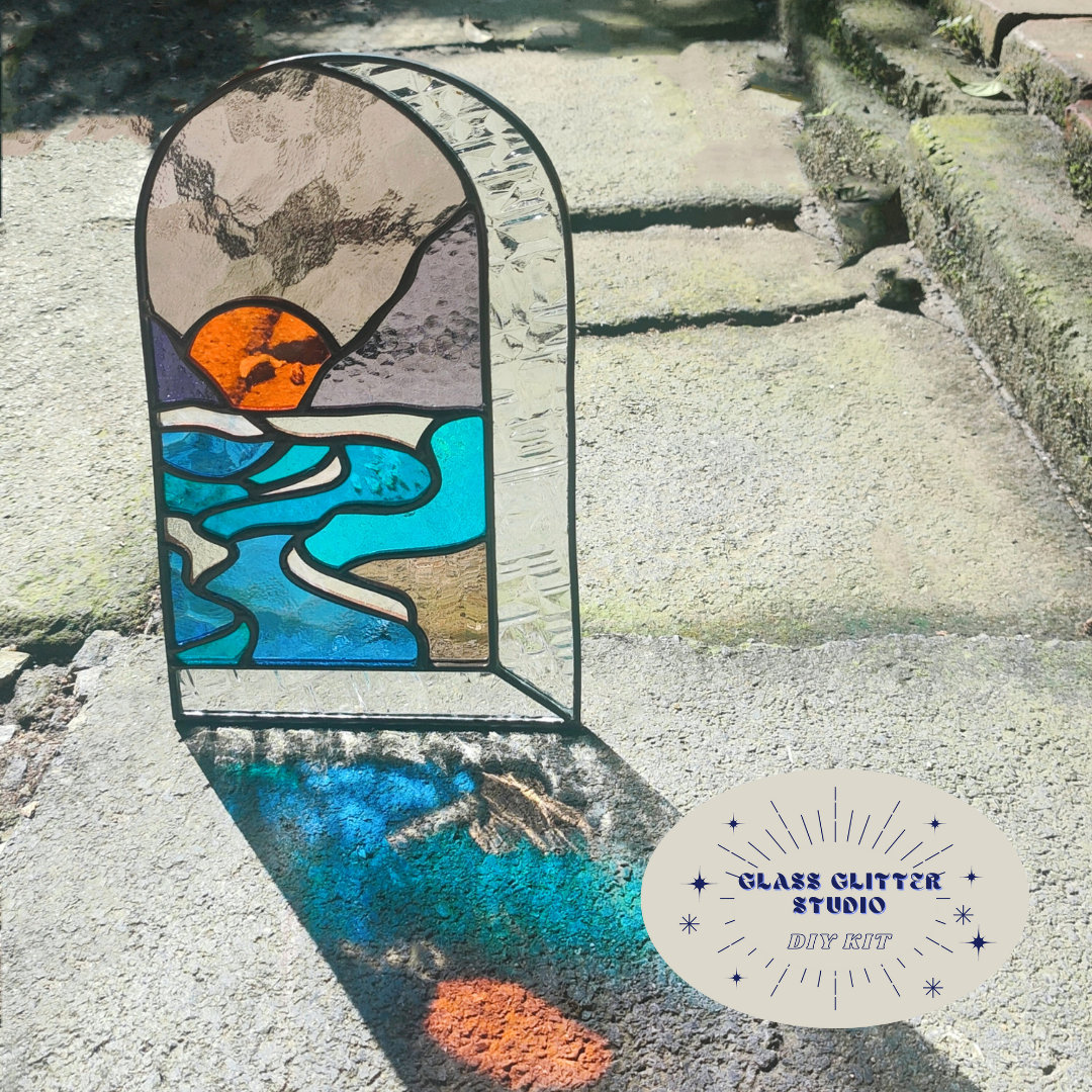 Sunset Beach Stained Glass Pattern • Stained Glass Patterns • Stained ...