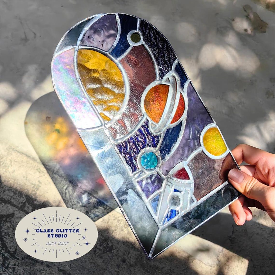 Space Age Stained Glass Pattern • Stained Glass Patterns • Stained ...