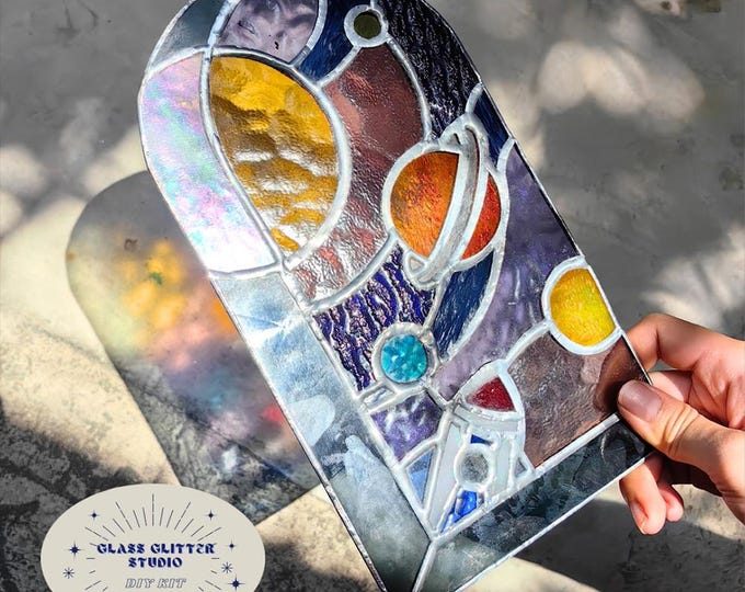 Space Age Stained Glass Pattern • Stained Glass Patterns • Stained ...