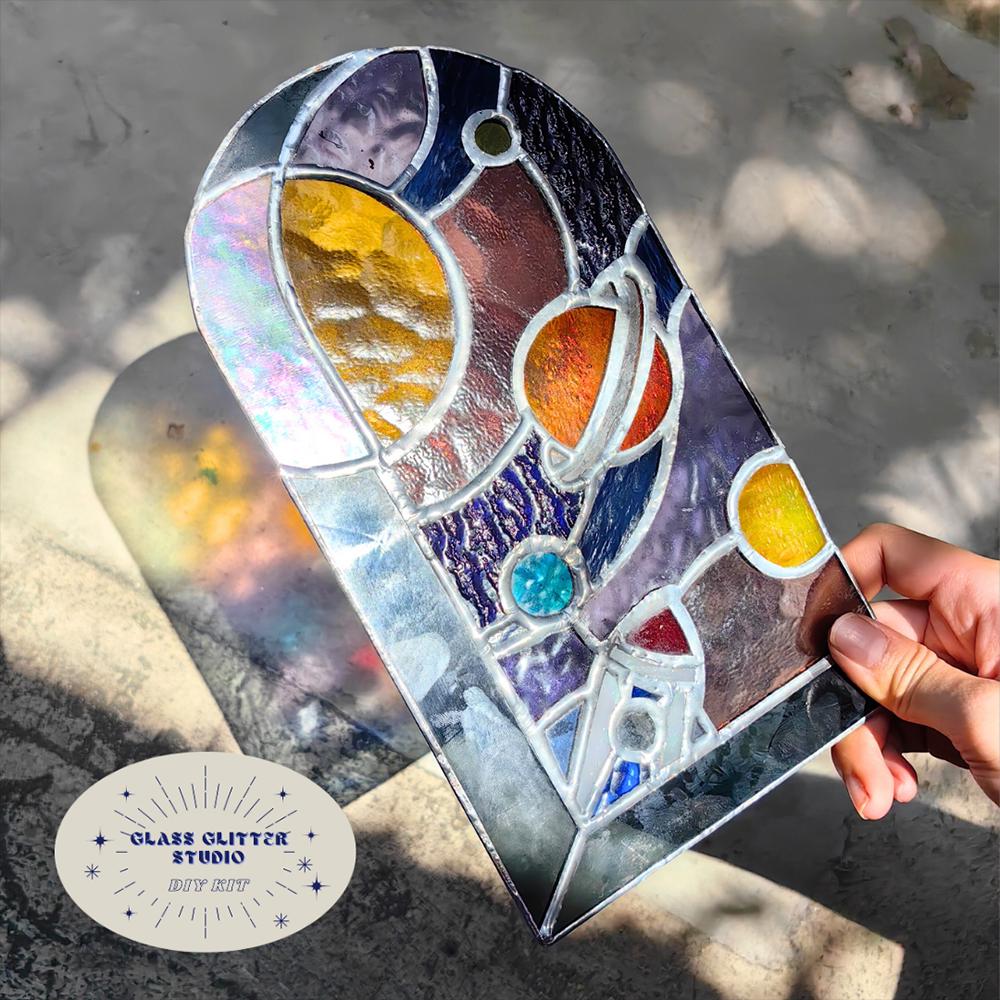 Space Age Stained Glass Pattern • Stained Glass Patterns • Stained ...