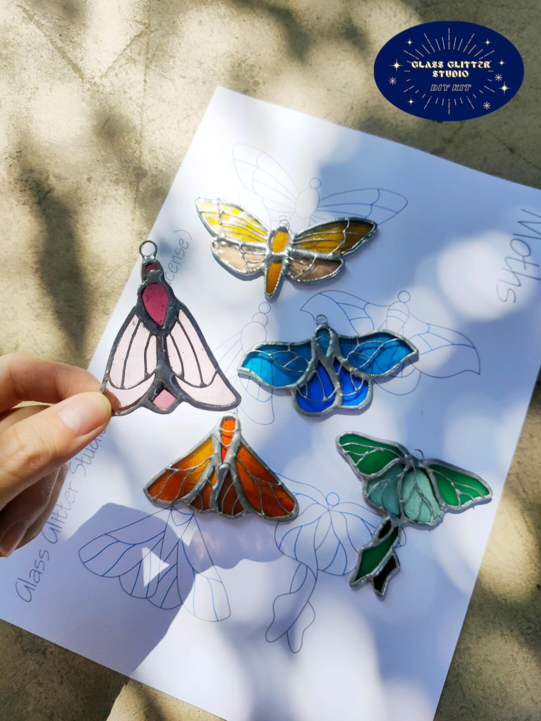 Moth Butterfly Stained Glass Pattern • Stained Glass Patterns • Small ...