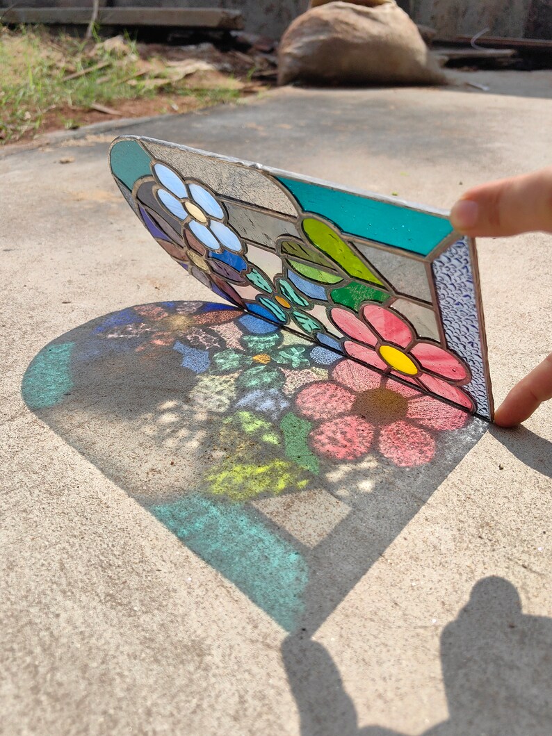 Spring Garden Stained Glass Pattern: Sunrise Suncatcher (PDF, SVG, PNG ...