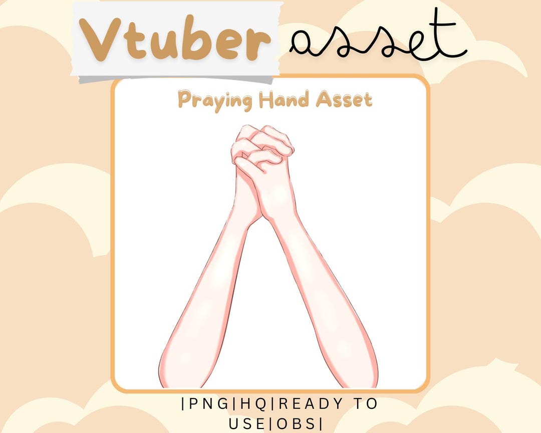 Vtuber Asset Praying Hand Assets Live2d Pngtuber - Etsy