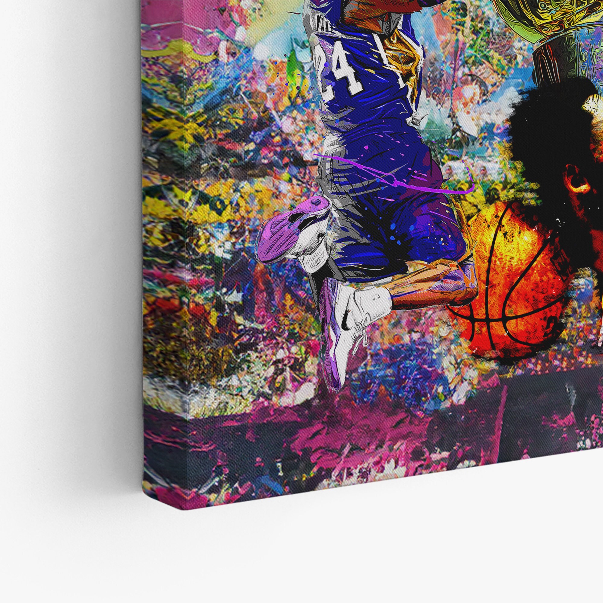 Banksy Style Kobe Graffiti Pop Art Canvas , Champ Kobe , Kobe All Time ...